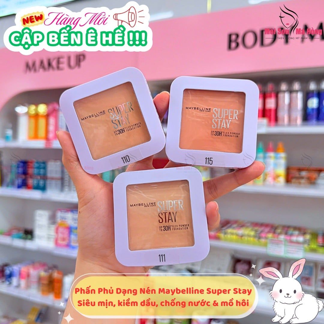 Phấn Phủ Maybelline Dạng Nén Super Stay Up To 30H Flex 9g - MÔI SON MÁ HỒNG