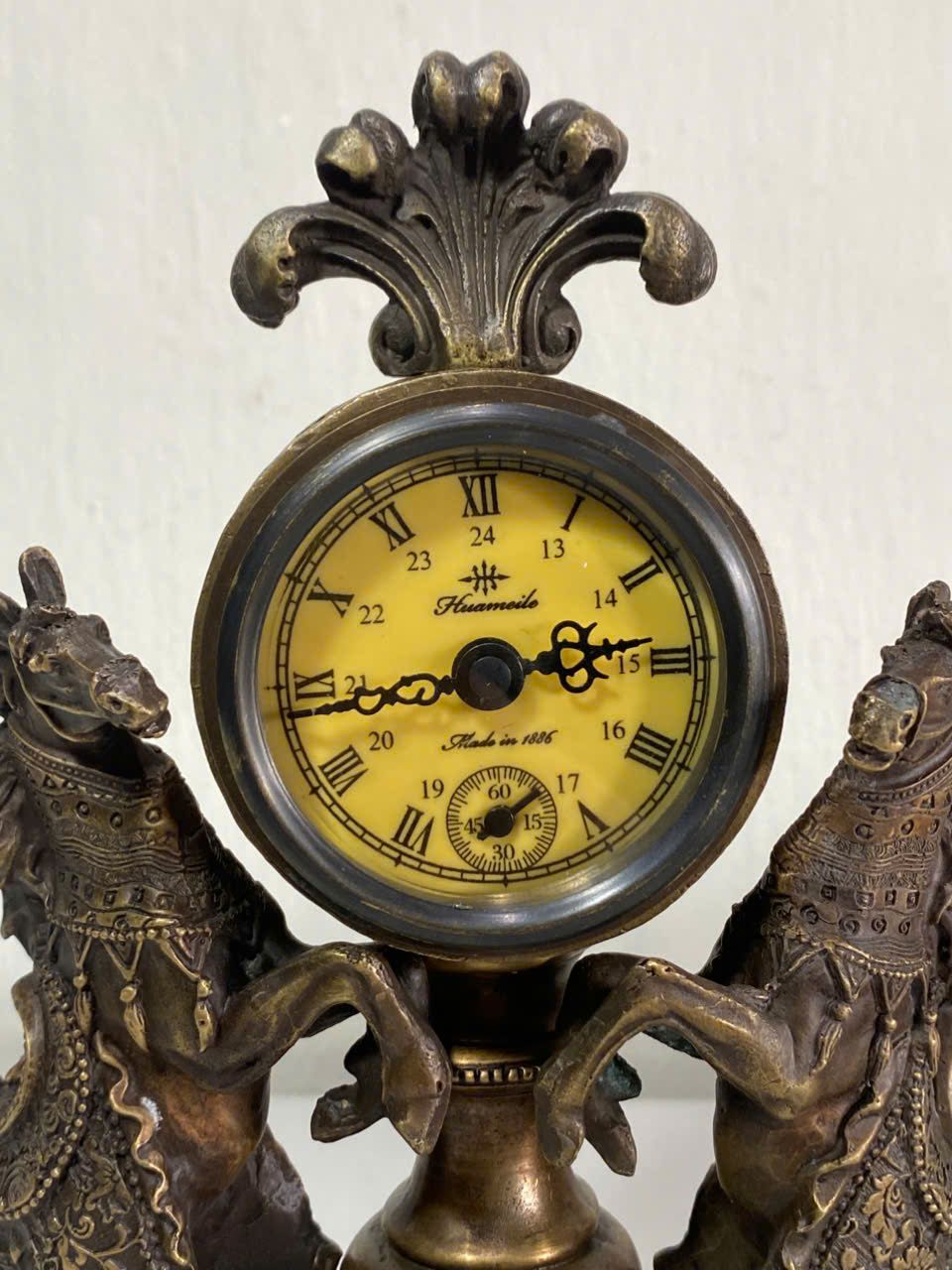 Đồng hồ Song Mã 1886 bằng đồng – máy cơ cót chạy bền đẹp – Tún Decor