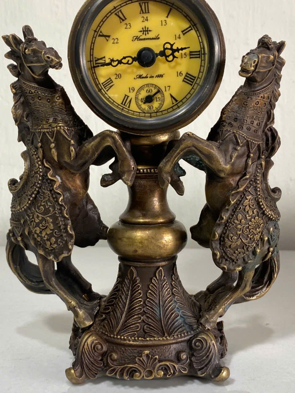 Đồng hồ Song Mã 1886 bằng đồng – máy cơ cót chạy bền đẹp – Tún Decor