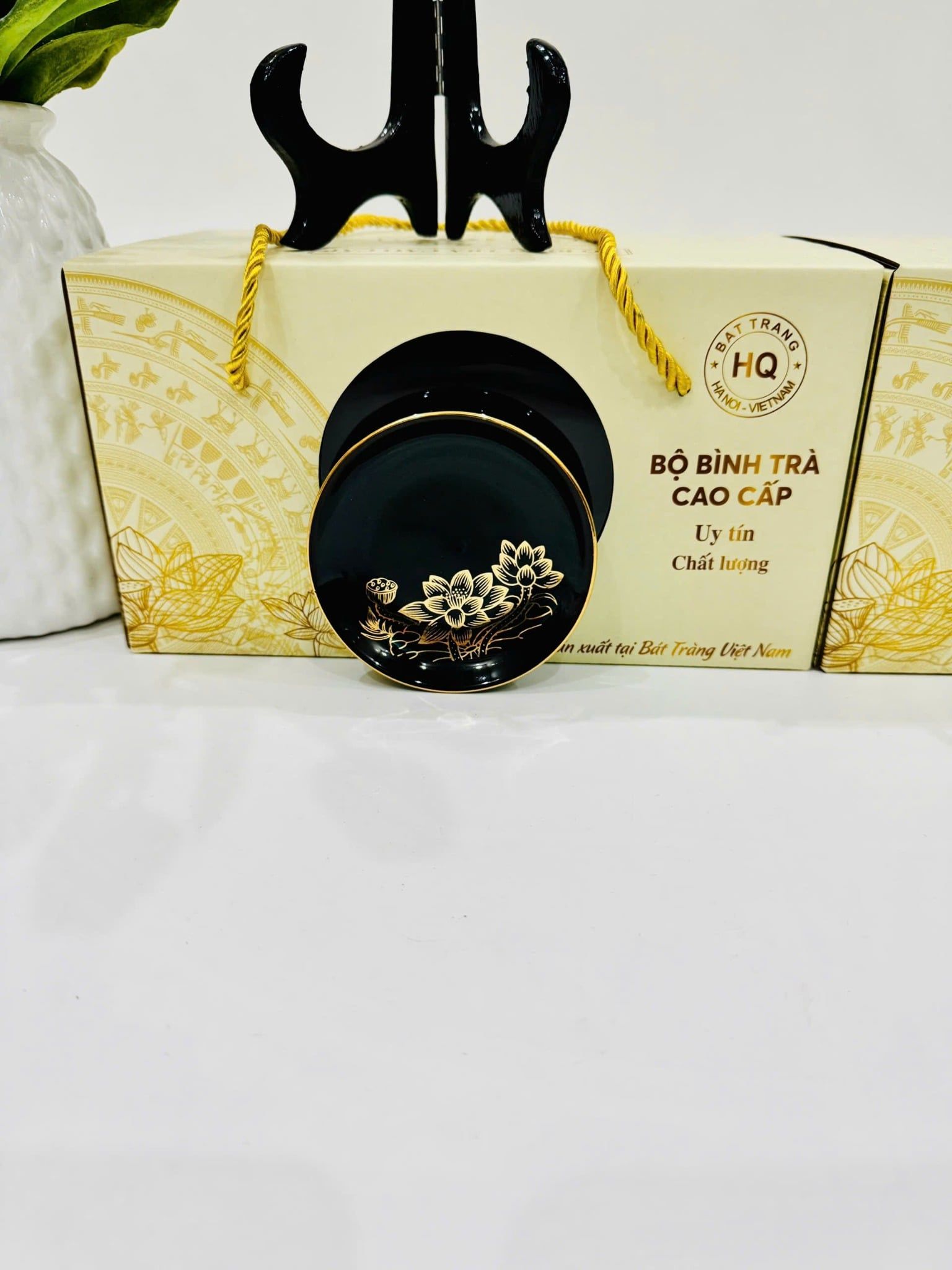 Bộ Ấm Chén Dáng Quả Hồng Men Hỏa Biến Sen Phú Quý Bát Tràng – Tún Decor