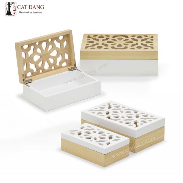Pattern Cut-out Lid Rectangular Storage Box – CatDang