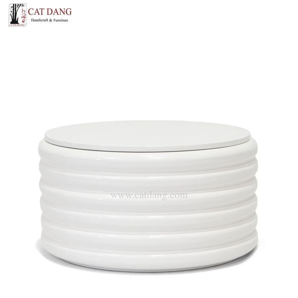 Fluted Rounded Lacquer Storage Box – CatDang