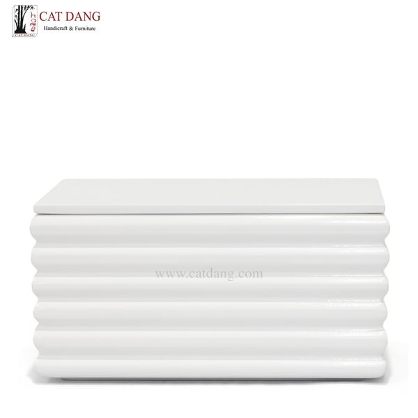 Fluted Rectangular Lacquer Storage Box – CatDang