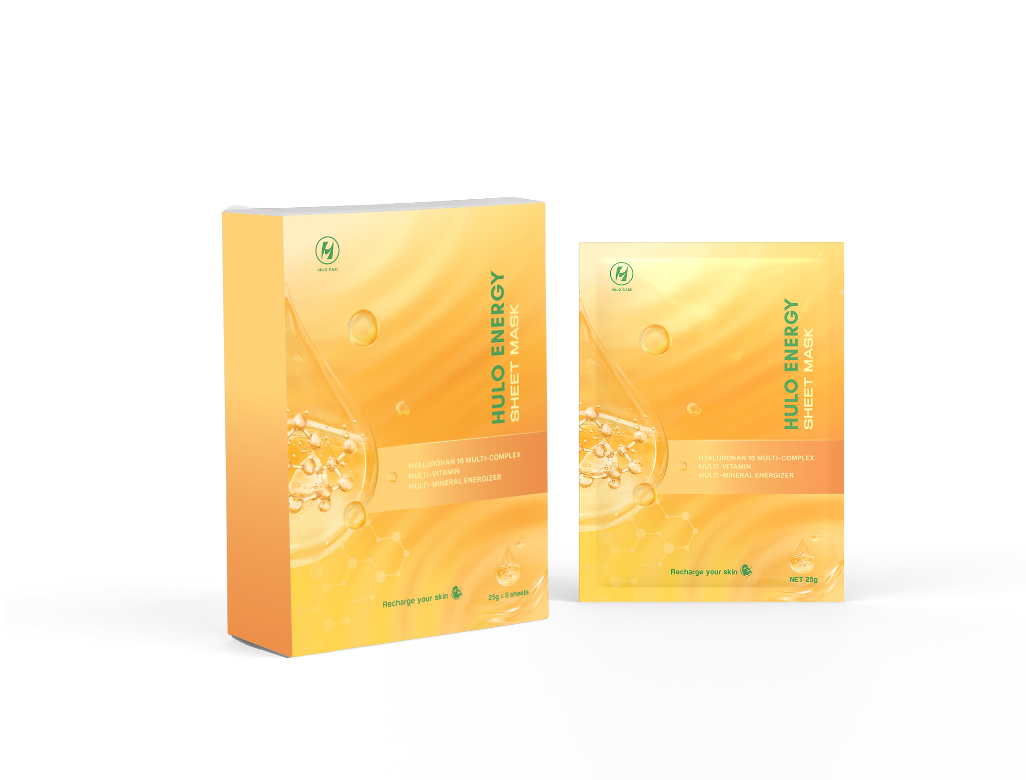 HULO ENERGY SHEET MASK - Mặt nạ cải thiện vẻ tươi mới cho da – HULO CARE