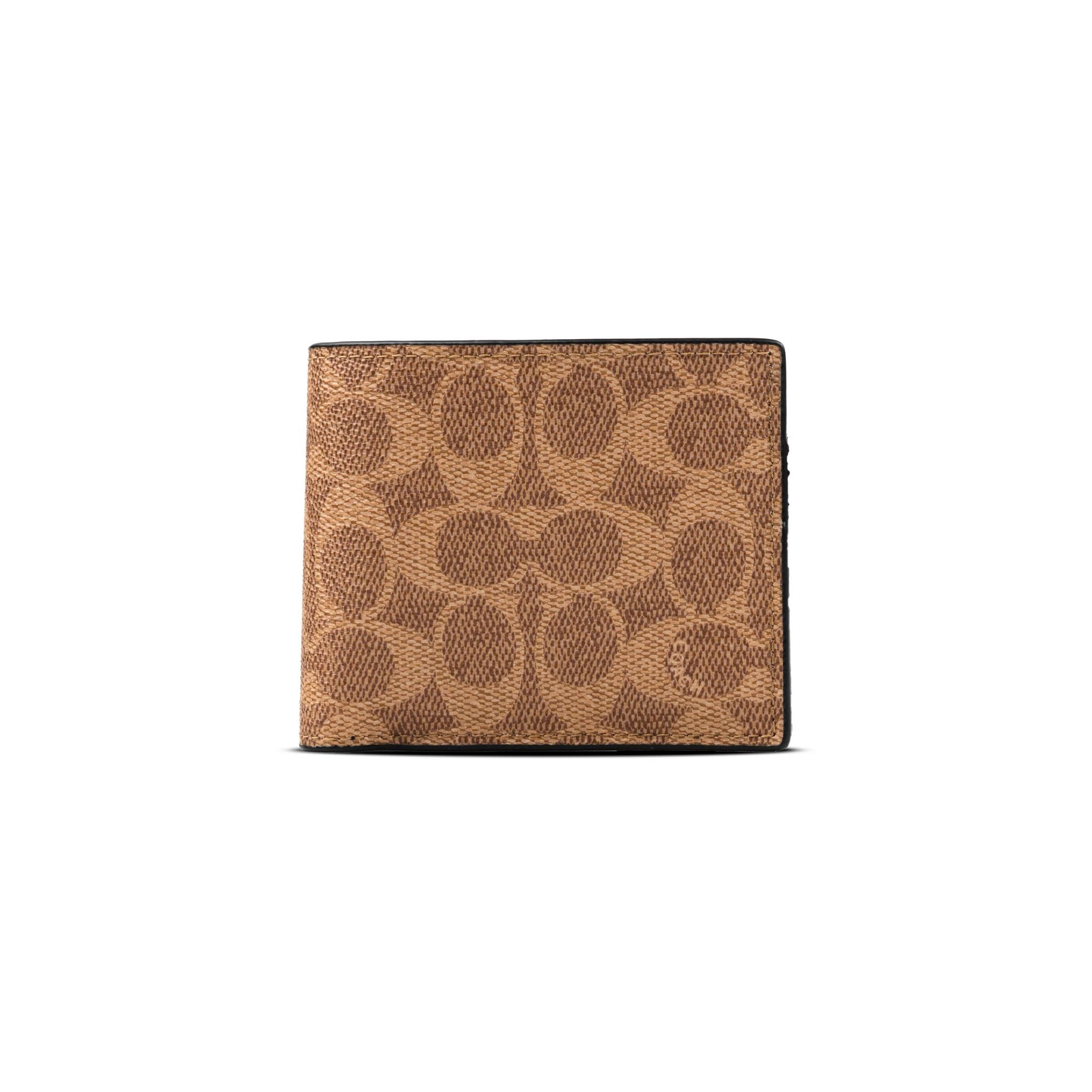 Ví Coach 3 In 1 Wallet In Signature Canvas Màu Khaki – Shoedogvn