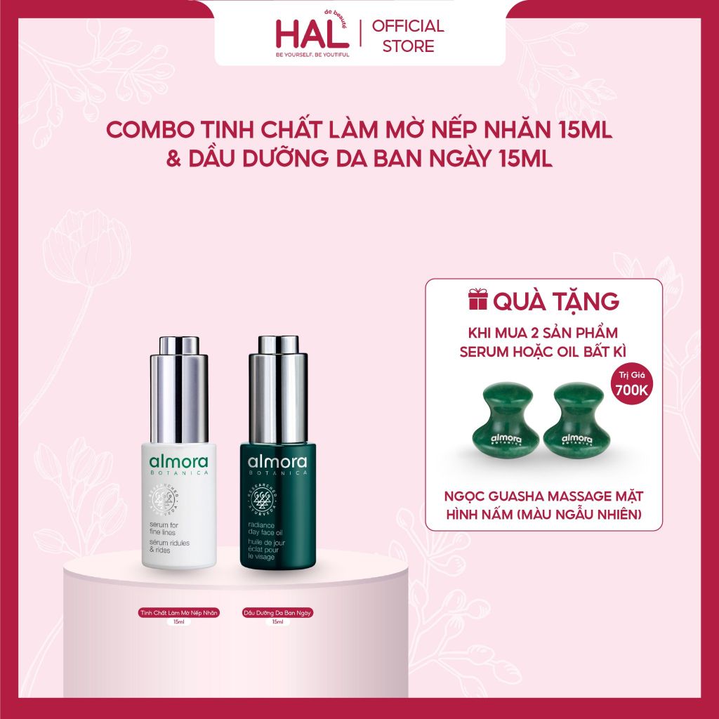 Serum mờ nếp nhăn và dầu dưỡng da ban ngày ALMORA BOTANICA 15ml