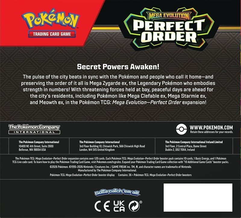 Pokemon TCG: Mega Evolution - Perfect Order Booster Box – Bánh Mì Game ...