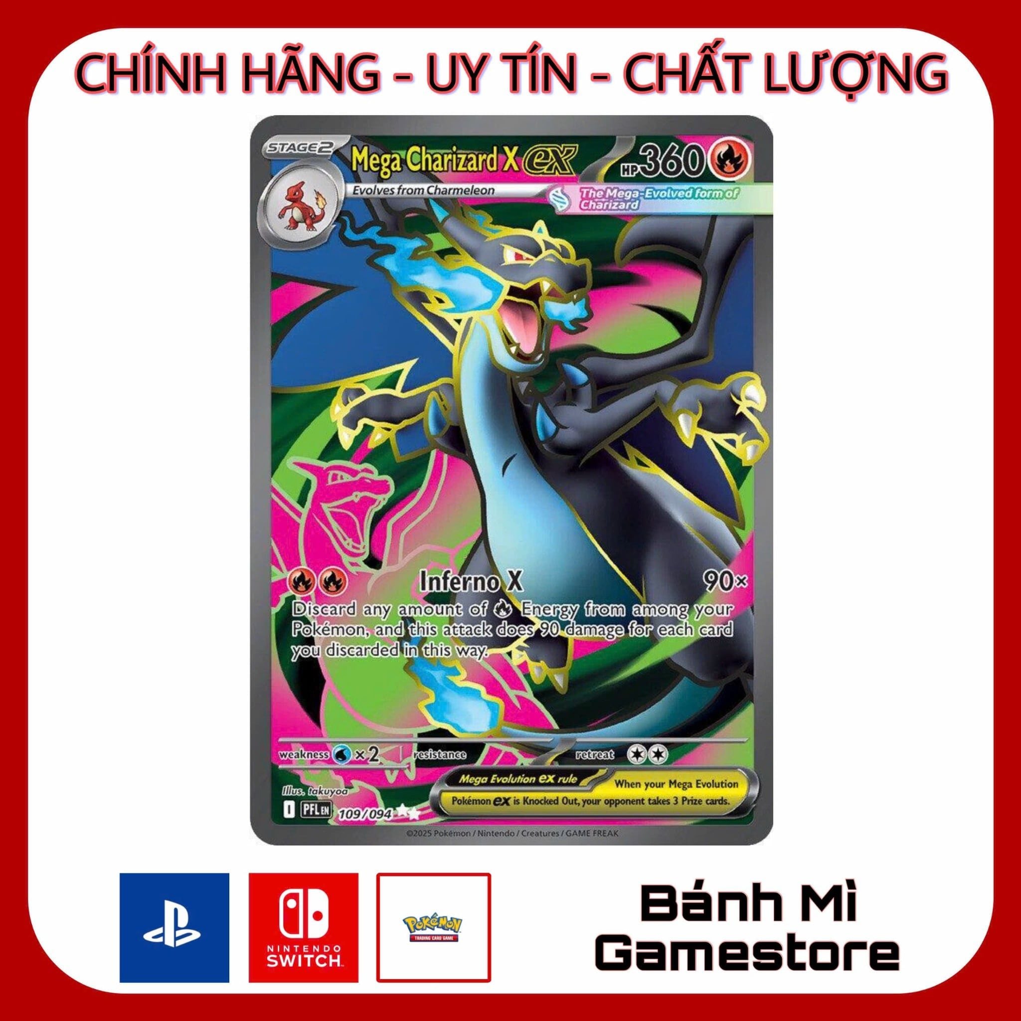 Pokemon TCG: Mega Charizard X EX Illustration Rare Pokemon Card MEG02 ...