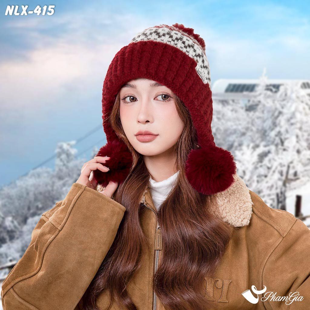 Nón Len Giữ Nhiệt Chuyên Dụng 2 Lớp Phong Cách Bắc Âu Cao Cấp Màu Đỏ ...