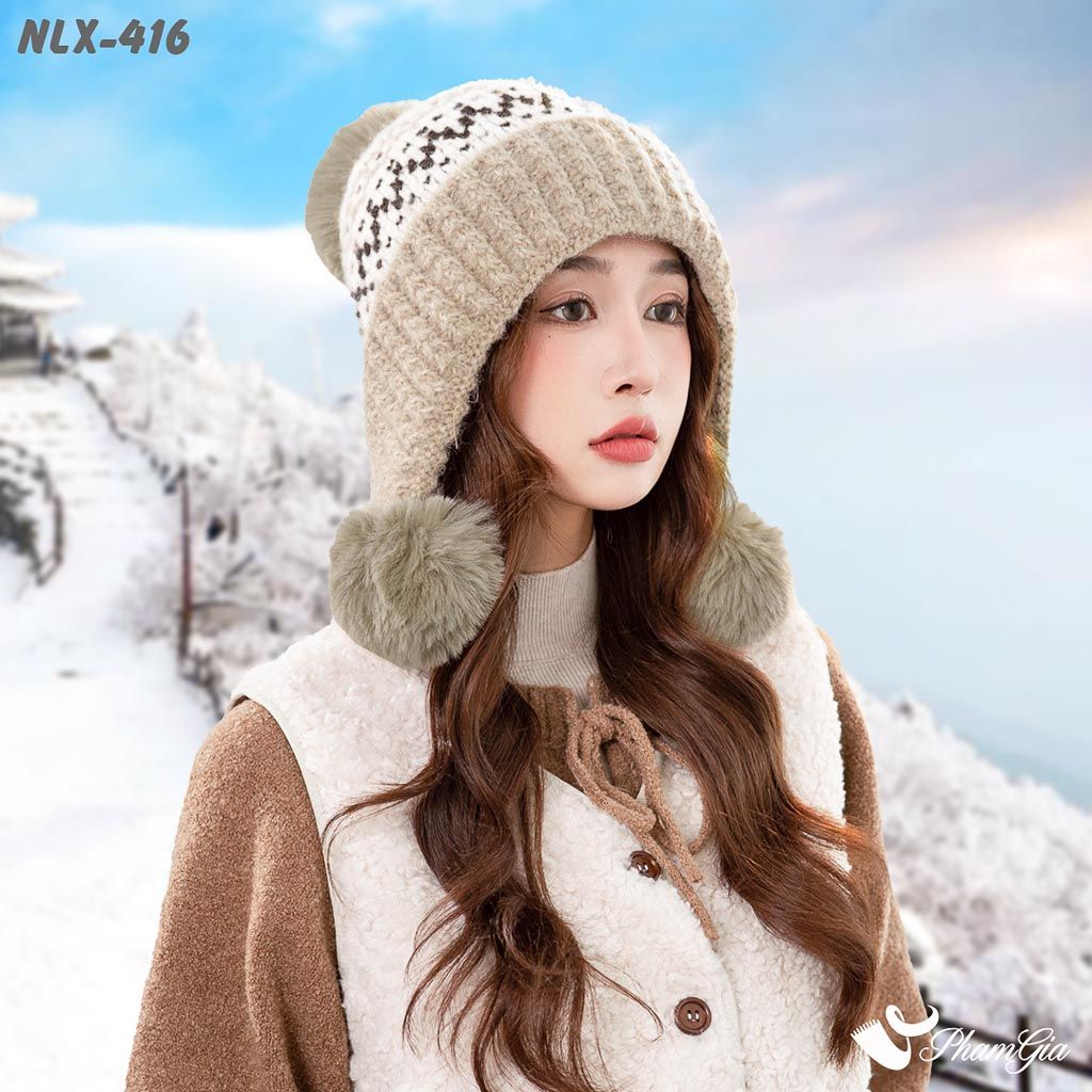 Nón Len Giữ Nhiệt Chuyên Dụng 2 Lớp Phong Cách Bắc Âu Cao Cấp Màu Beig ...