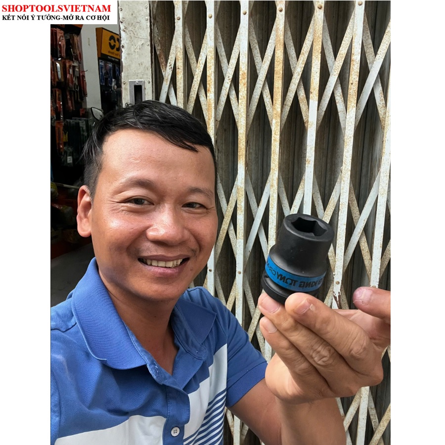 Đầu tuýp đen ngắn 3/4 inch lục giác 17mm Kingtony 651517M (3/4" DR. 6