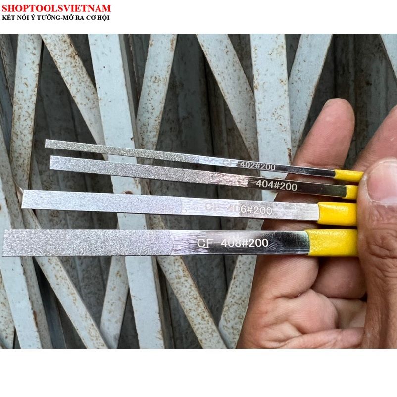 Bộ dũa mài kim cương Đài Loan 12 chi tiết 3 màu HONGYU CF-400 (Diamond