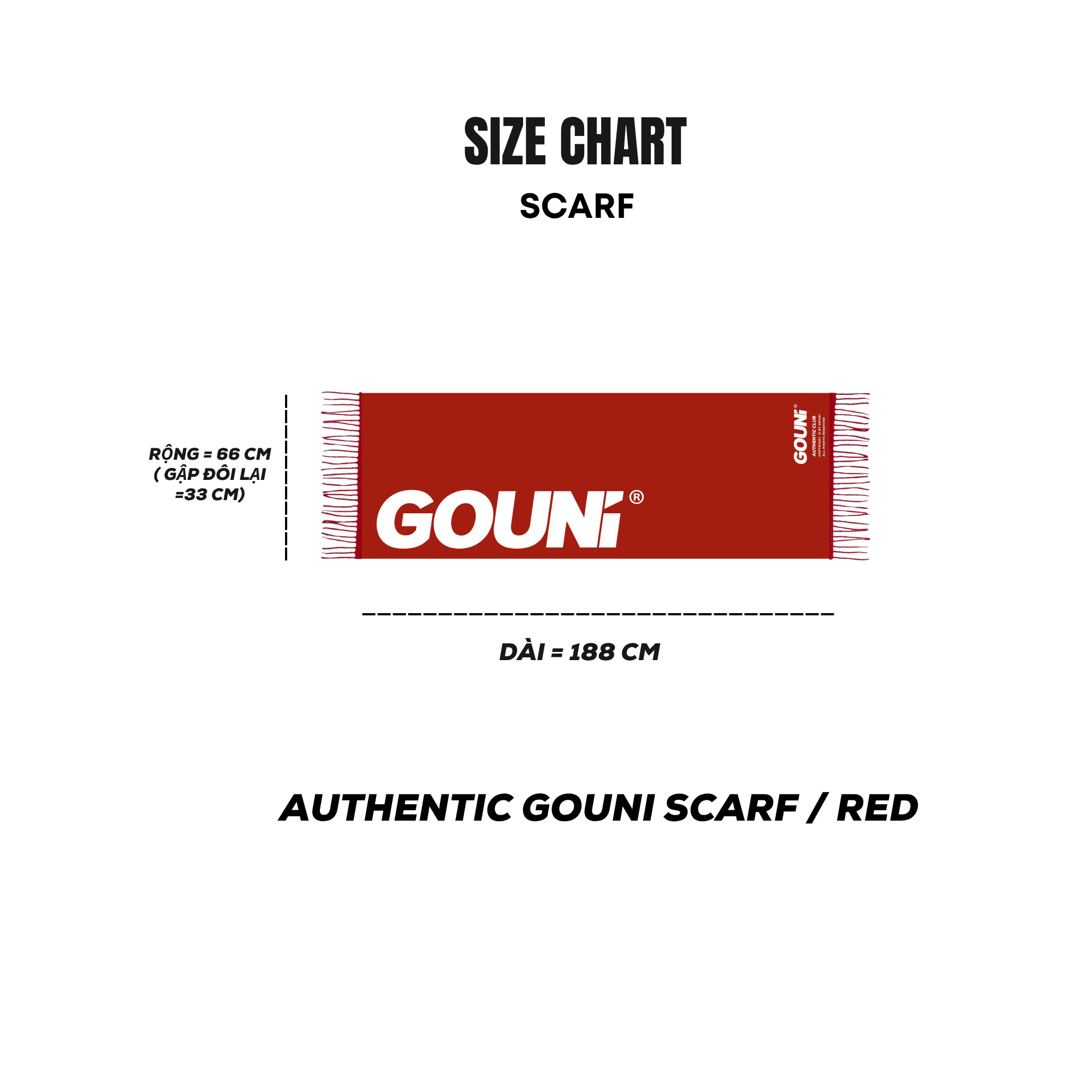 GOUNI® SCARF GOUNI AUTHENTIC // RED – GOUNI RAW
