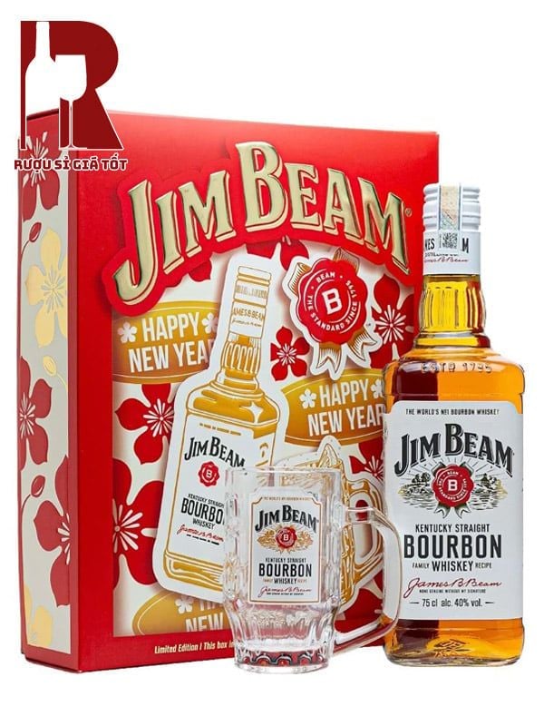 Rượu Jim Beam White Label Bourbon - Hộp Quà Tết 2026