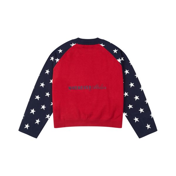 “WHENEVER” STAR RAGLAN SWEATER / NAVY RED – CÔNG TY CỔ PHẦN WHENEVER ...