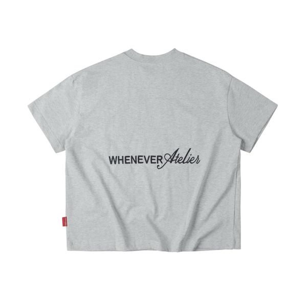 “WHENEVER” NEW YORK EMBROIDERED LOGO T-SHIRT / GREY – CÔNG TY CỔ PHẦN ...