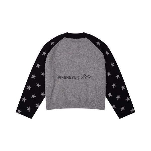 “WHENEVER” STAR RAGLAN SWEATER / BLACK GREY – CÔNG TY CỔ PHẦN WHENEVER ...