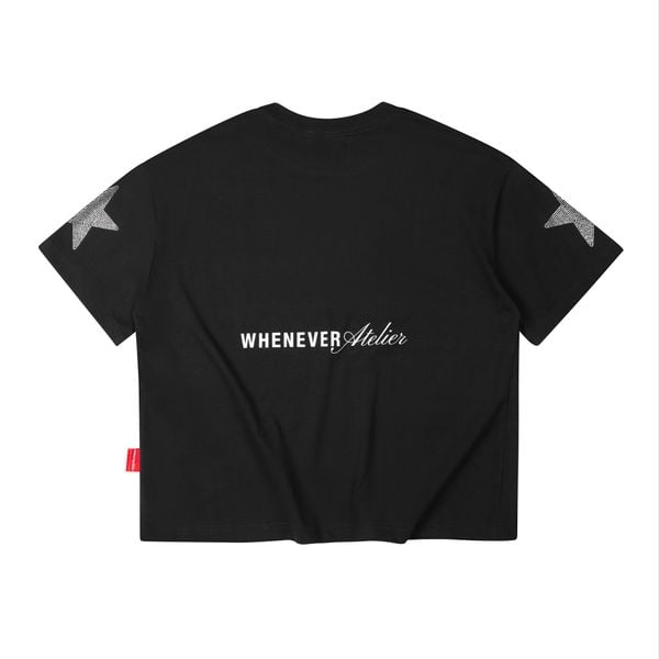 "WHENEVER" SUPER STAR T-SHIRT / BLACK – CÔNG TY CỔ PHẦN WHENEVER ATELIER