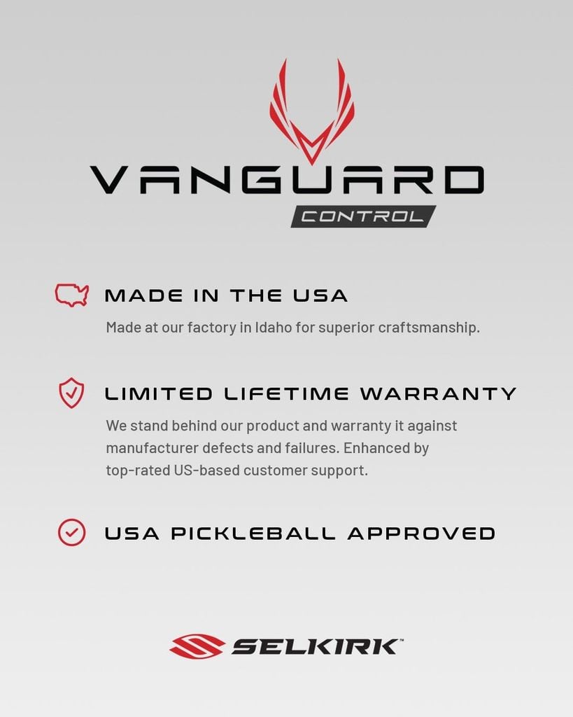 Vợt Pickleball Selkirk Vanguard Control - S2 Raw Carbon