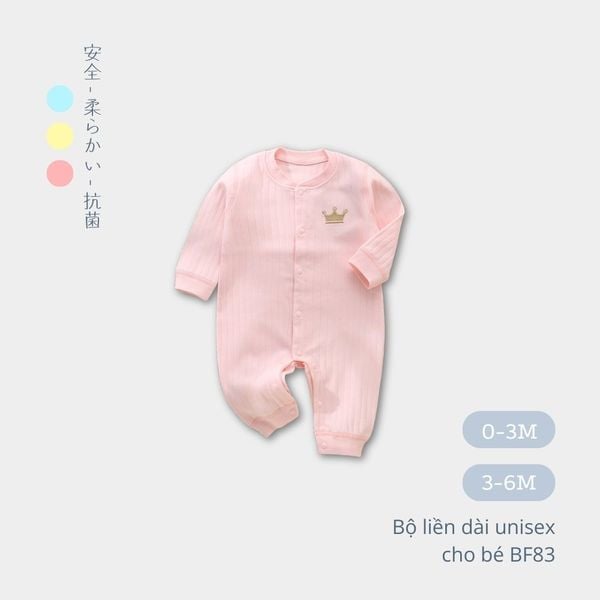 [01 Set] Body Sleepsuit unisex Hinata BF83 cho bé sơ sinh từ 0-6 thá ...