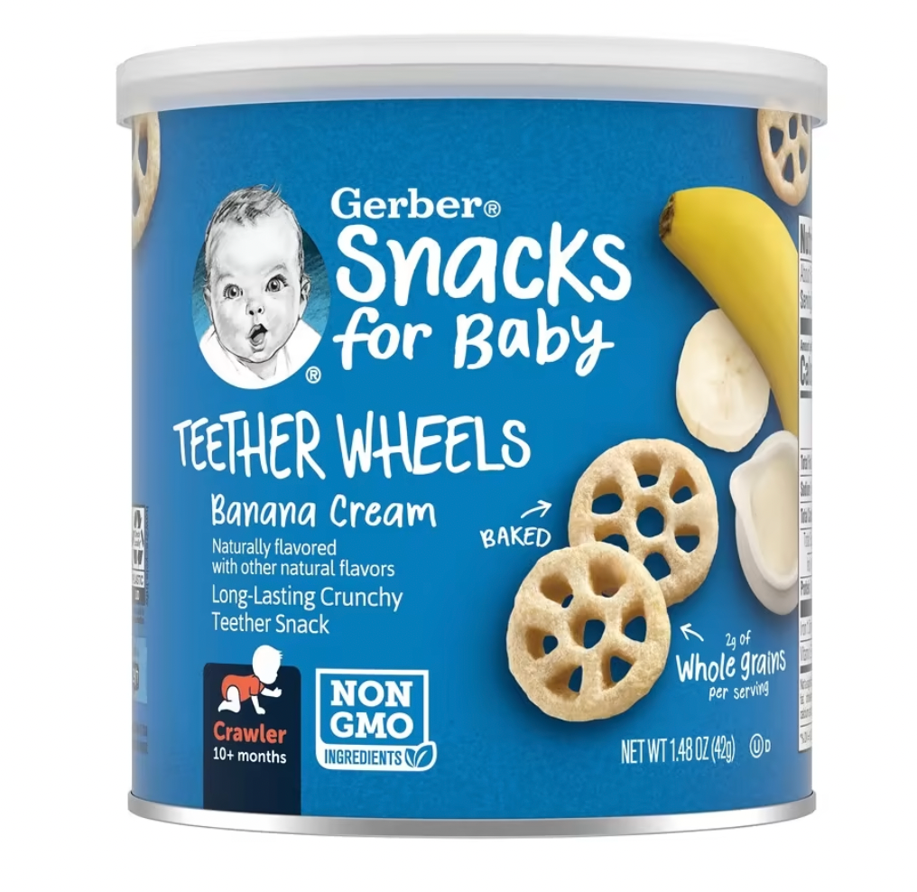BÁNH ĂN DẶM GERBER TEETHER WHEELS CHO BÉ TỪ 10M+ (42G) – Vinaquick