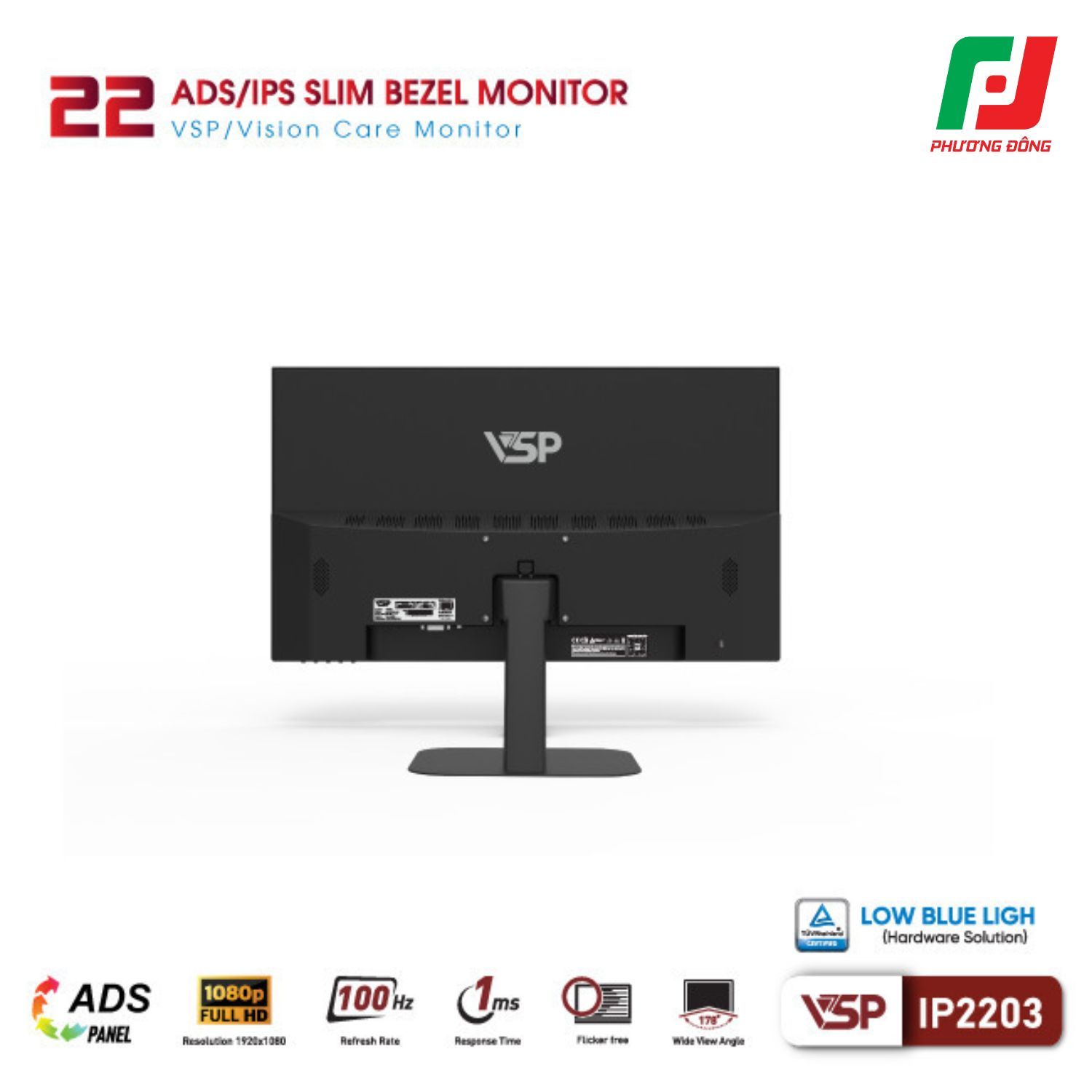 Màn Hình phẳng VSP IP2203 (21.5 inch / ADS/IPS / FHD / 100Hz / 1ms ...