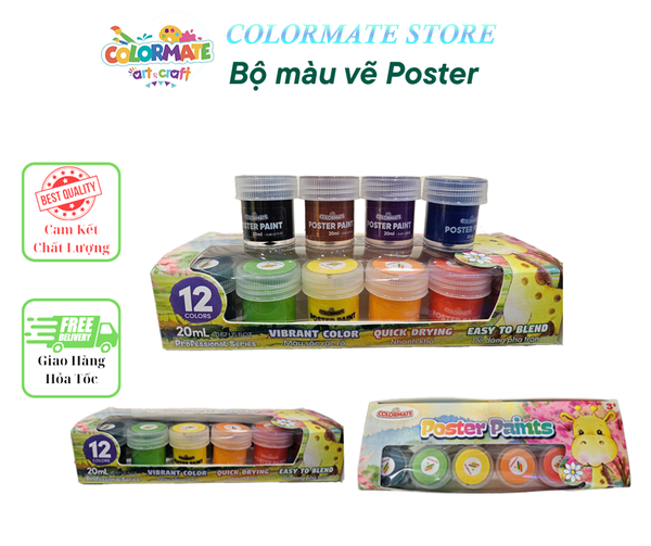 Màu vẽ Poster 12m COLORMATE 20ml – Stbbook
