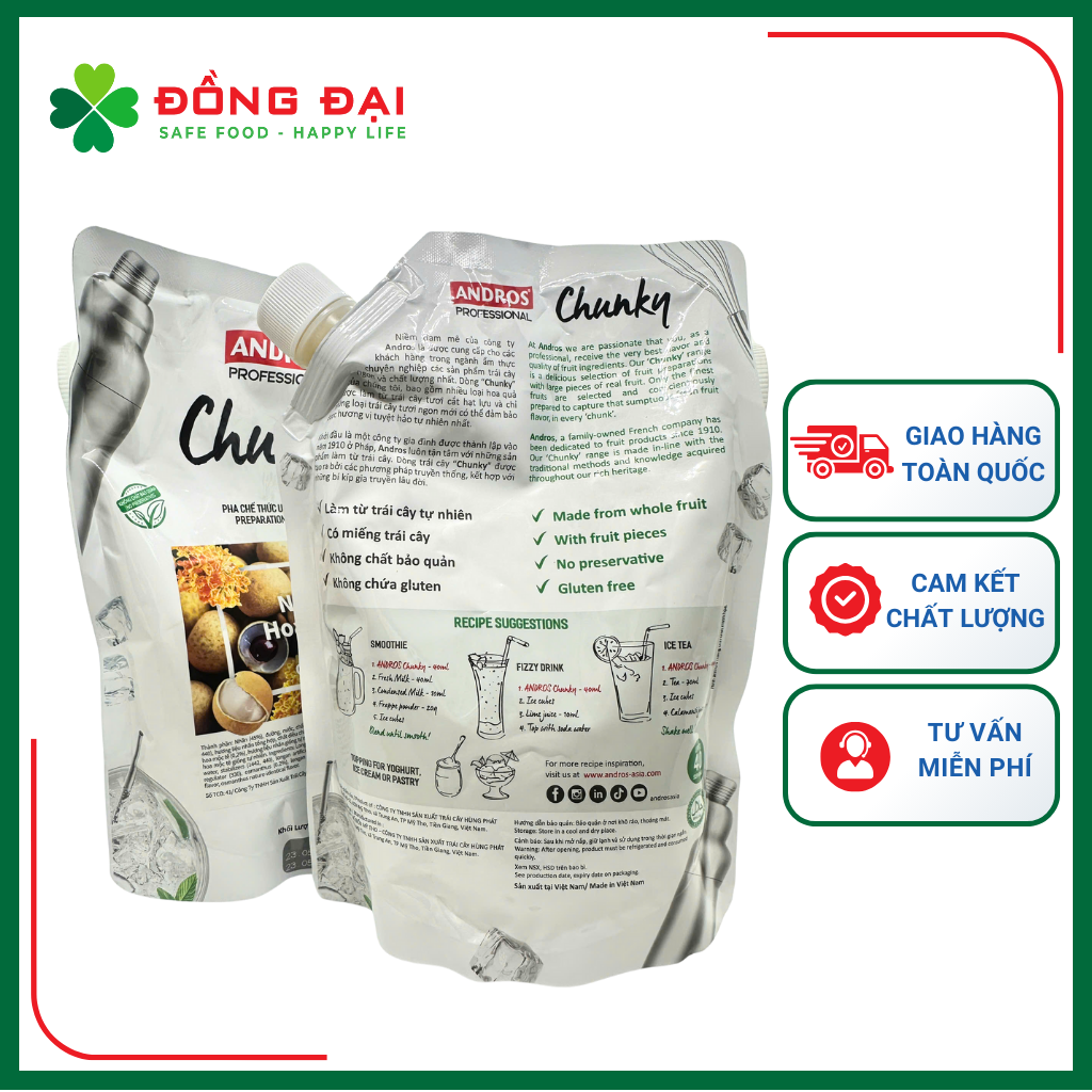 Chunky Andros Nhãn Hoa Mộc Tê - Túi 1Kg