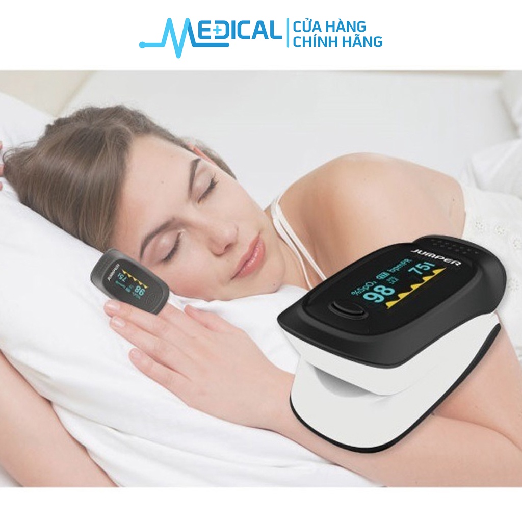 Máy đo nồng độ oxy máu JUMPER JPD-500D OLED, SPO2, PR, PI (FDA hoa kỳ ...