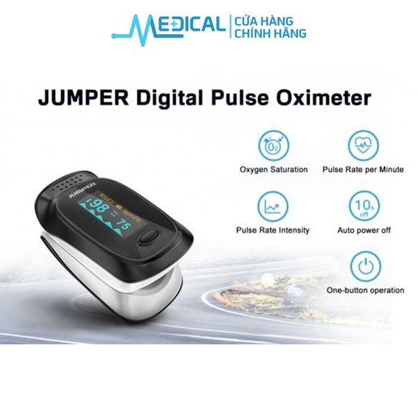 Máy đo nồng độ oxy máu JUMPER JPD-500D OLED, SPO2, PR, PI (FDA hoa kỳ ...