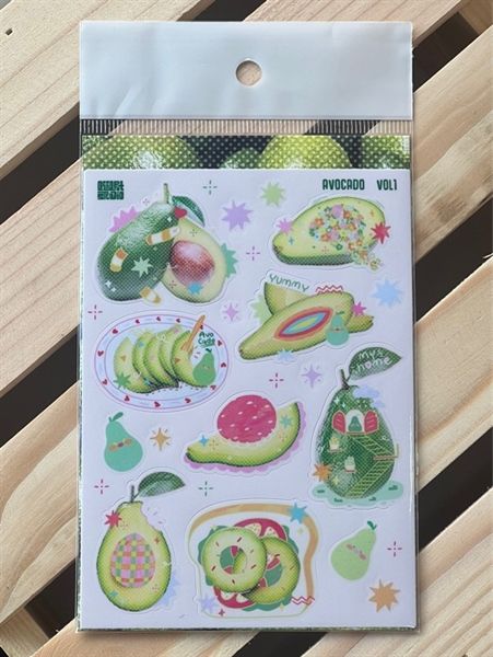 Sticker A6 Avocado Vol 1 – Airy Workshop