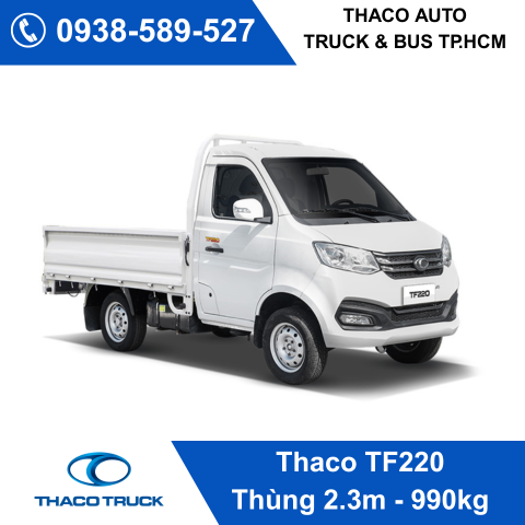 Xe tải Thaco TF220 thùng lửng - 990kg – Thaco Auto Tp.HCM