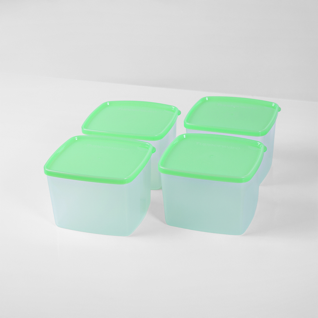 Bộ 4 Hộp Đựng Thực Phẩm Tupperware Square Round | Chính Hãng