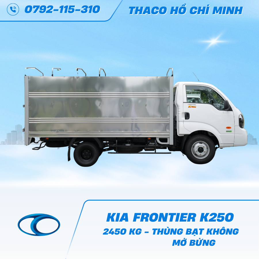 KIA FRONTIER K250 - THÙNG BẠT KHÔNG MỞ BỬNG - 2.49 TẤN – Thaco Thành ...