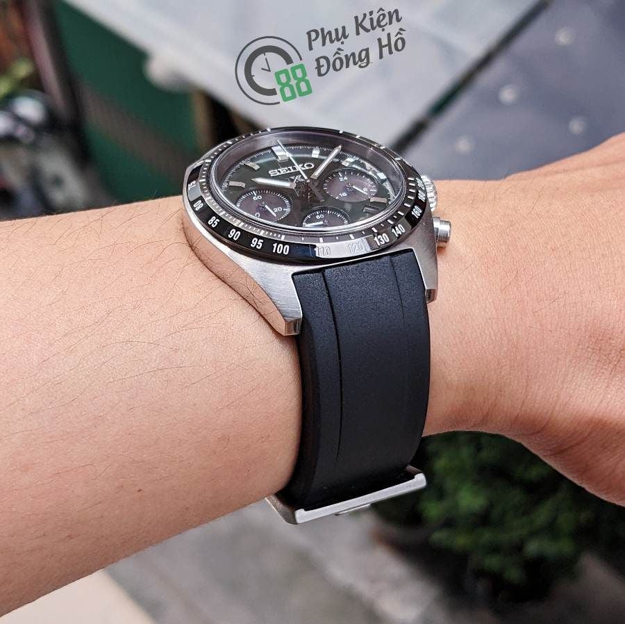 Dây cao su ôm lug Seiko Speedtimer 39mm SSC813 – Phụ Kiện Đồng Hồ 88