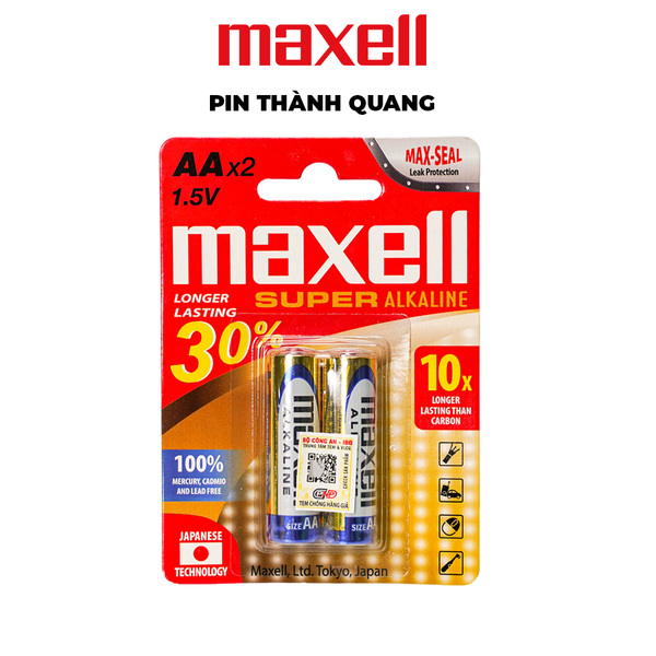 Pin Maxell Alkaline AA / LR6 1.5V ( Vỉ 2 ) - Hàng Chính Hãng – Pin ...