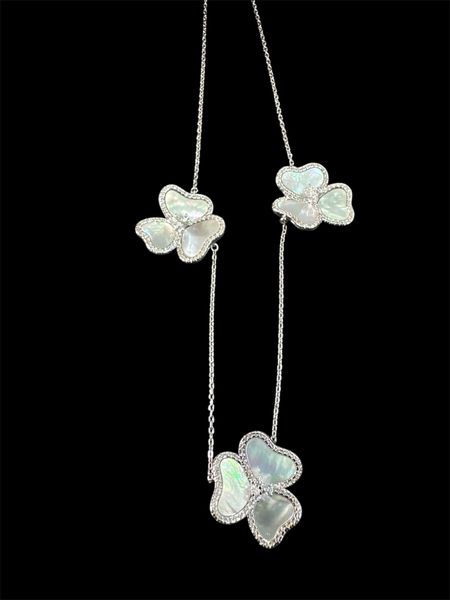 Dây Chuyền Nữ LM S925 Trái Tim 3 Cánh Đính Sà Cừ - DT76 - Vân Khánh ...