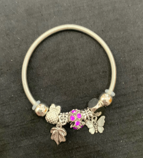 Pandora Lò Xo Tím Charm Chiếc Lá Bướm TT - TO79 - Vân Khánh Silver Gems