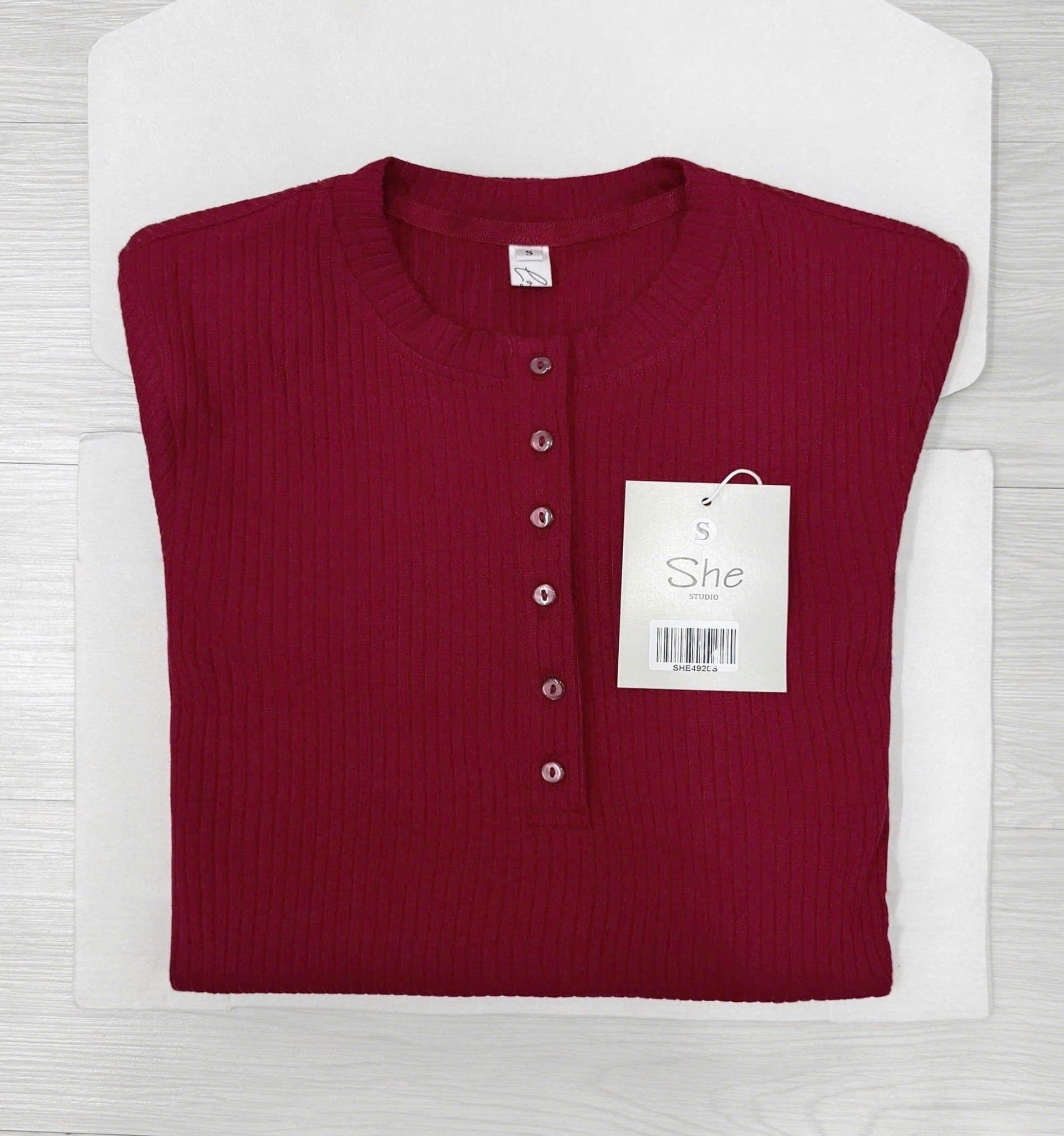 SHE4920 ĐẦM BODY DÀI PHỐI NÚT (ĐỎ ) – LEARA