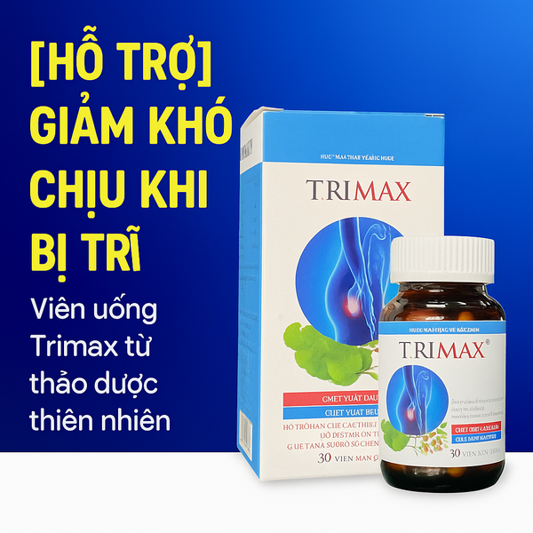 Trimax hộp 30 viên hỗ trợ cải thiện bệnh trĩ