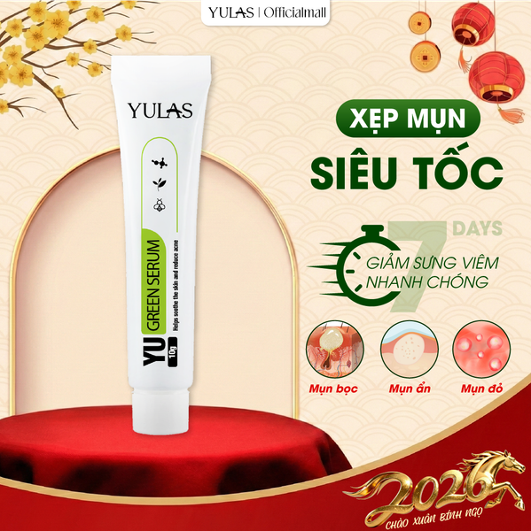 Serum trị mụn chiết suất trà xanh nọc ong Yu Green Serum – yulas