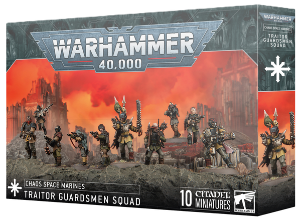 TRAITOR GUARDSMEN SQUAD - CHAOS SPACE MARINES - WARHAMMER 40K - GAMES ...