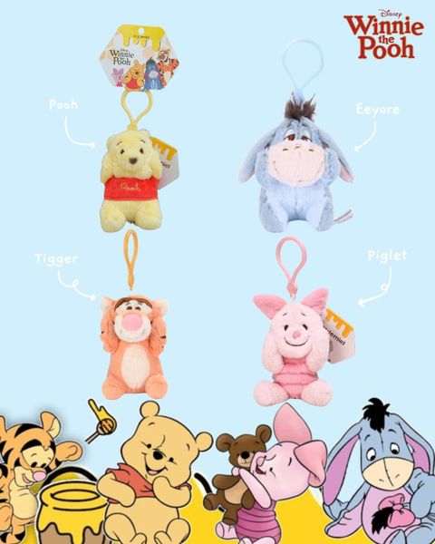Móc khoá gấu bông Winnie The Pooh đầy đủ nhân vật (Phim Winnie The Poo ...