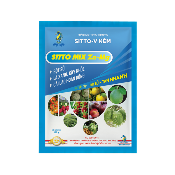 Phân bón lá SITTO– V KẼM (SITTO MIX ZN-MG) (Gói 100g) – Sitto Việt Nam