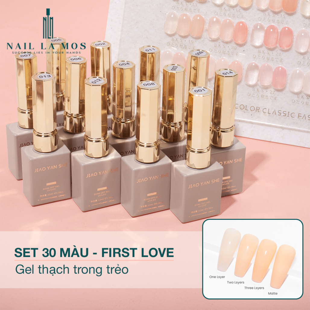 Set Sơn Thạch First Love Jiao Yan She Chính Hãng 30 Màu – NAIL LA MOS