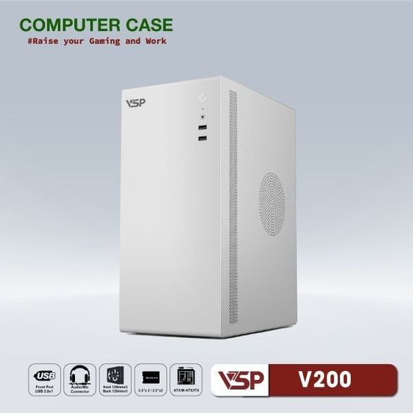 CASE VSP V200 (Trắng) – TIN HỌC ĐỨC ANH