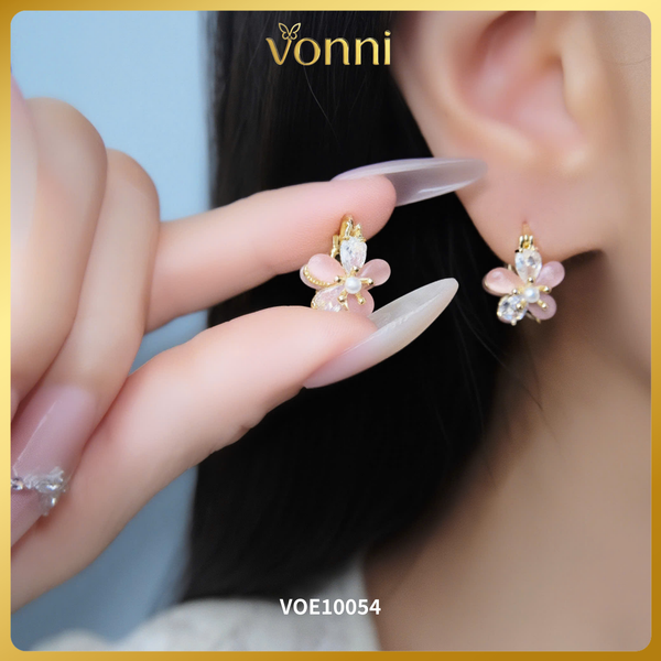 Hoa Tai Thời Trang Mạ Cao Cấp Ghim bạc 925 – vonni