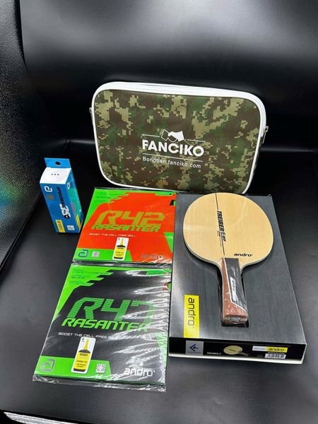 Combo cốt vợt Andro Treiber Z kết hợp mặt vợt Andro Rasanter R47 và An ...