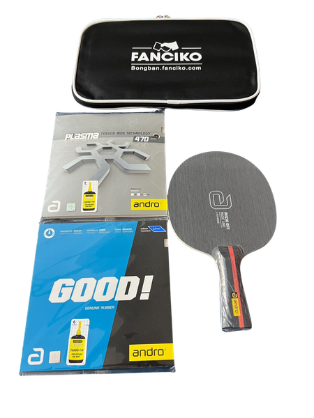 Combo cốt vợt Andro INIZIO OFF kết hợp với mặt vợt Andro Plasma 470 và ...