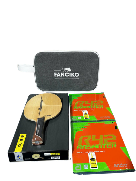 Combo cốt vợt Andro Treiber Z kết hợp đôi mặt vợt Andro Rasanter R42 ...